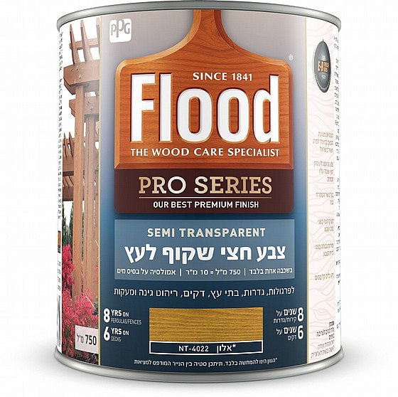 צבע לעץ חצי שקוף על בסיס מים בשכבה אחת אלון NT4022 פלאד Flood Semi ...