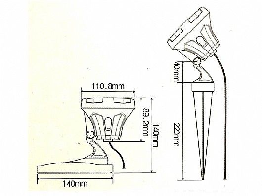 תאורת לד גדולה לבריכות נוי HQ-48 האוויקי HUIQI-צבע לבחירה