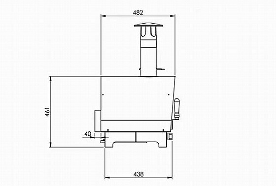 טאבון ביתי שחור/לבן/אדום/אפור להפעלה בגז או בעץ Clementi Clementino 450°C