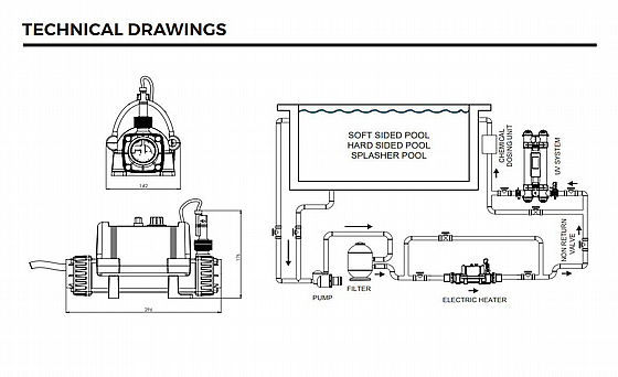 מערכת חימום לבריכות שחייה עילית Nano Splasher