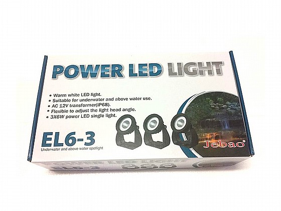 סט תאורת פאוור לד לבריכות נוי EL6-3 ג'באו JEBAO