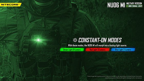 פנס איתות צבאי נטען USB-C סימון טקטי NU06MI אינפרה אדום IR ראיית לילה NightVision נייטקור Nitecore