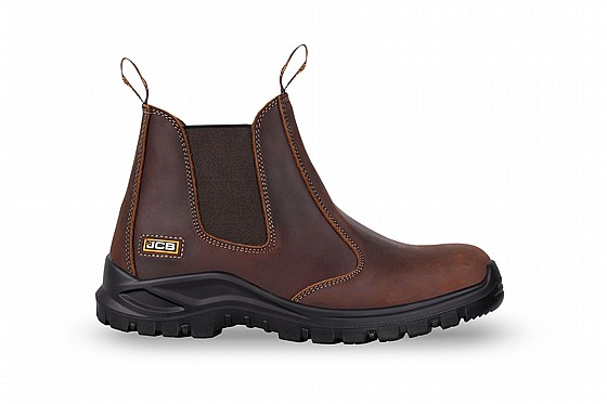 נעלי עבודה ובטיחות צ'לסי עור פרימיום חום JCB Chelsea Safety Boot